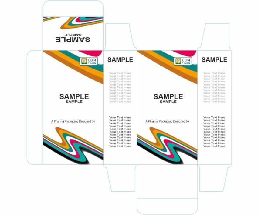 CDR Multi Colour Waves Background Pharma Packaging Design - Photo #50 ...