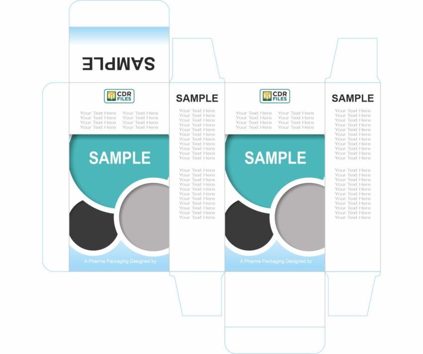 Editable CDR Red Grey Pharma Packaging Design - Photo #3 - CDRfiles.com