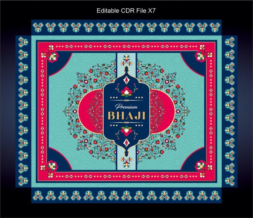 Premium bhaji luxury packing box design floral design pattern cdr file ...