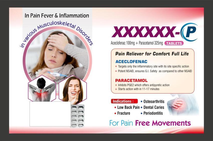 Aceclofenac 100mg Paracetamol 325mg Tablets Visual Aid - Photo #213 ...