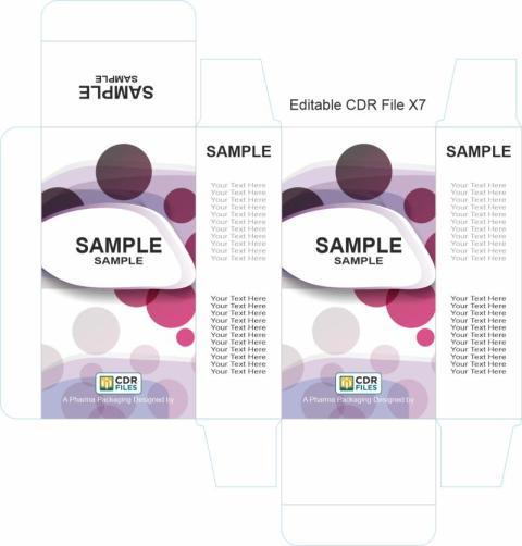 Light Purple Pink Bubbles Vector Pattern Pharma Syrup Design CDR ...